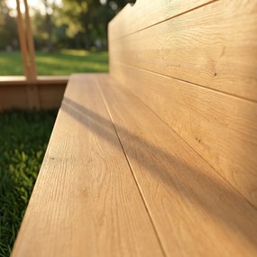 Dětský dřevěný pískoviště Outsunny s nastavitelným slunečníkem, 2 lavičkami a odnímatelnými opěrkami pro zahradu 106x106x115 cm Přírodní dřevo s zele…
