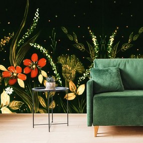 Samolepící tapeta květinový ornament - 450x300 cm