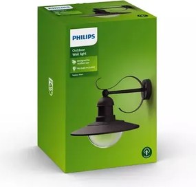 Philips Topiary 60W černá / Venkovní nástěnné svítidlo / bez zdroje /