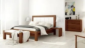 Postel Postelia MODENA 180 x 200 cm - buk - Dřevěná postel z masivu, bukové manželské dvoulůžko o šíři masivu 12x8 cm