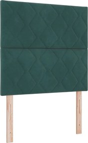 Postel s boxspringem s čelo Tmavě zelená 190 x 120 cm samet 3344567