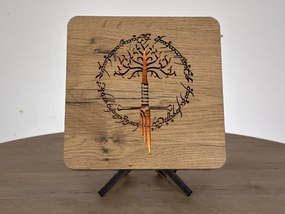 Li-Go "Symbol prstenu" lampa 19x19cm provedení povrchu: dub