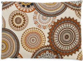 Pohankový polštář Červená mandala, 38 x 28 cm – červený, s levandulí, s motivem mandaly, česká ruční výroba