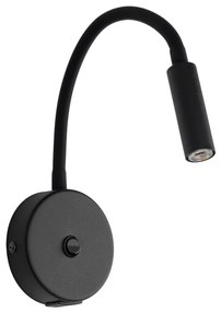 LED Nástěnná lampa s USB portem LAGOS 1xG9/3W/5V černá