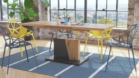 Mazzoni GRAND NOIR artisan dub / antracit, konferenční stolek, rozkládací