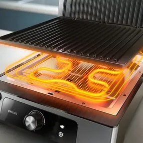 Philips 5000 series HD6301/90 / Kontaktní gril / 2200W / grilovací des