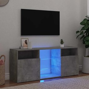 TV skříňka s LED osvětlením betonově šedá 120 x 30 x 50 cm