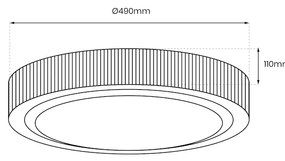 Stropní LED svítidlo Miri, 1x LED 34w, 4000k, w/b