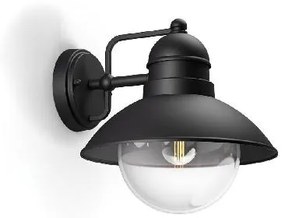 Philips myGarden - Nástěnné venkovní svítidlo 22x22 cm, E27, černá 915005309101