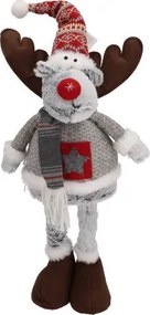 Látkový sob na teleskopických nohách, šedý 45-55 cm