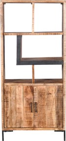 XXXLutz REGÁL, přírodní barvy, černá, mangové dřevo, 88/192/40 cm MID.YOU - Online Only regály & police - 002367015201