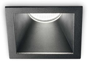 Ideal Lux Stropní vestavné bodové svítidlo LED GAME SQUARE Barva: Černá, Teplota světla: 3000 K, Barva materiálu: černá
