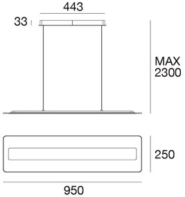 Linea Light 8936 - LED Lustr na lanku ANTILE LED/45W/230V CRI 90 bílá
