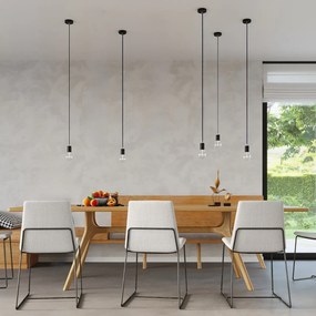 Sollux Lighting Závěsné svítidlo EDISON černé