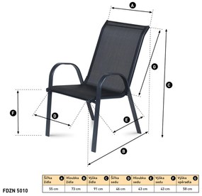 Fieldmann FDZN 5010 Zahradní křeslo Výplň z odolné umělé textílie  Vhodné pro venkovní i vnitřní použití, Bezúdržbová, Nosnost do 120 kg, .