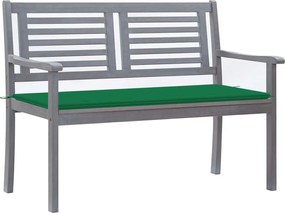 vidaXL 2místná zahradní lavice s poduškou 120 cm eukalyptus [3061032] Barva: Zelená
