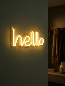 Sinsay - LED neonová lampa ve tvaru nápisu hello - bílá