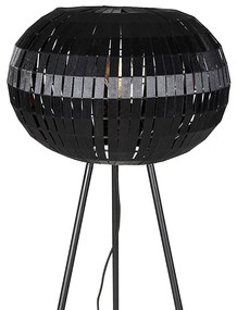 Moderní stojací lampa stativ černý - Zoë