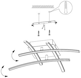 Eglo 96305 - LED Přisazený lustr NEVADO 4xLED/5W/230V