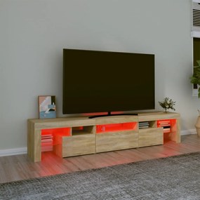 TV skříňka s LED osvětlením dub sonoma 200x36,5x40 cm 3152812