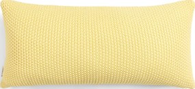Polštář Nordic Knit z organické bavlny 30 x 60 cm žlutý