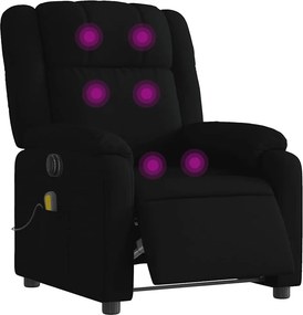 Elektrické masážní polohovací křeslo černé textil 3205192