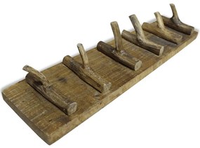Věšák na kabáty směs recyklovaného dřeva 60 x 15 cm 244501