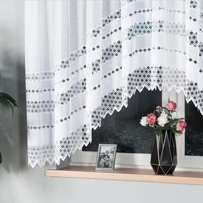 Dekorační oblouková krátká záclona na žabky FILOMENA bílá 350x140 cm MyBestHome