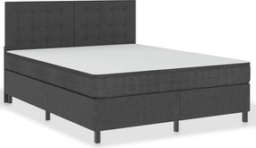Postel boxspring tmavě šedá textil 160 x 200 cm 3054795
