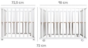 Bílá dětská ohrádka na kolečkách 100x75 cm Style – Roba