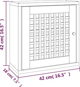 vidaXL Nástěnná skříňka 42 x 18 x 42 cm masivní ořechové dřevo [350367]