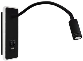 Nástěnné LED svítidlo Base, 1x LED 8+2w, 4000k, b, vypínač