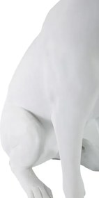 Dekorativní soška Dog 33 cm bílá