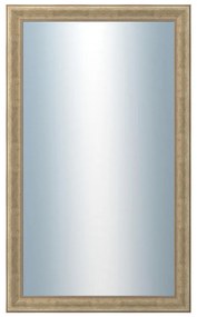 DANTIK - Zarámované zrcadlo - rozměr s rámem cca 60x100 cm z lišty KŘÍDLO malé stříbrné patina (2775)