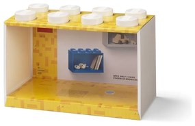 Dětská bílá nástěnná police LEGO® Brick 8