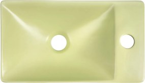 Sapho Sapho, MARGITHA keramické umyvadlo 38x22cm, otvor pro baterii vpravo, pistáciová, MGT38223