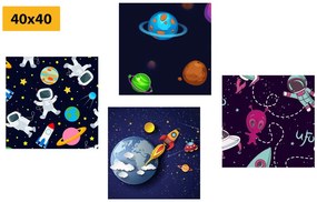 Set obrazů vesmírný svět