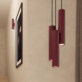 Sollux Lighting Nástěnné svítidlo LAGOS 2 bordó