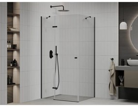 Mexen Roma sprchový kout 70x80cm, 6mm sklo, černý profil-čiré sklo, 854-070-080-70-00