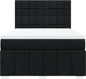 Box spring postel s matrací černá 140x200 cm textil 3293993