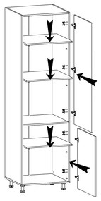 Kuchyňská linka Aspen A | 520 cm | bílá lesk