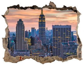 Wallmuralia Fototapeta díra na zeď 3D Manhattan New York 95x64 cm