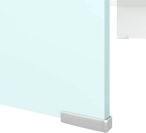 TV stolek / podstavec na monitor sklo zelený 80 x 30 x 13 cm 244145