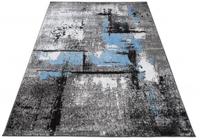 Kusový koberec moderní MAYA Q541B šedý modrý bílý Rozměr: 200x200 cm