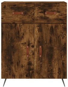 Skříň highboard kouřový dub 69,5 x 34 x 180 cm kompozitní dřevo,  3200494