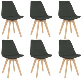 Petromila Jídelní židle 6 ks tmavě šedé textil