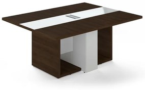 Jednací stůl Trevix 180 x 140 cm / Dub Charleston a bílá