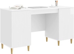 Stůl Bílá s vysokým leskem 142,5 x 50 x 75 cm Kompozitní dřevo 3414598