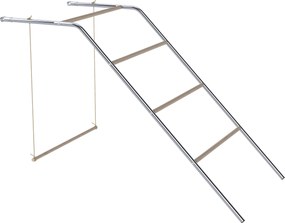 PawHut Dřevěný rám na hraní pro kuřata, hřiště pro kuřata s hrazdičkami, nastavitelná houpačka, 82 x 150 x 110 cm stříbrný