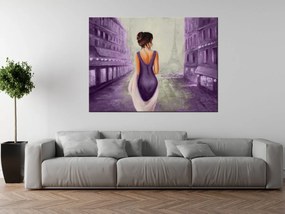 Gario Ručně malovaný obraz Procházka v Paříži Rozměry: 100 x 70 cm